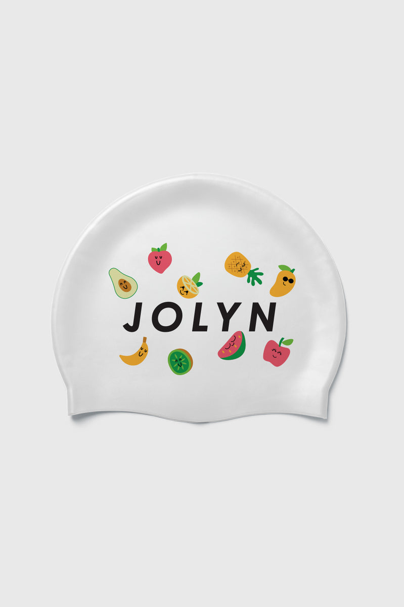 Printed Silicone JOLYN Exclusive Logo Swim Cap| JOLYN