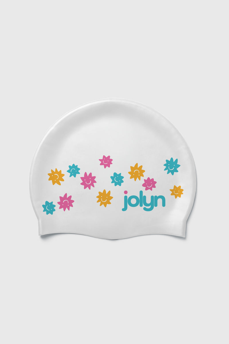 Printed Silicone JOLYN Exclusive Logo Swim Cap| JOLYN