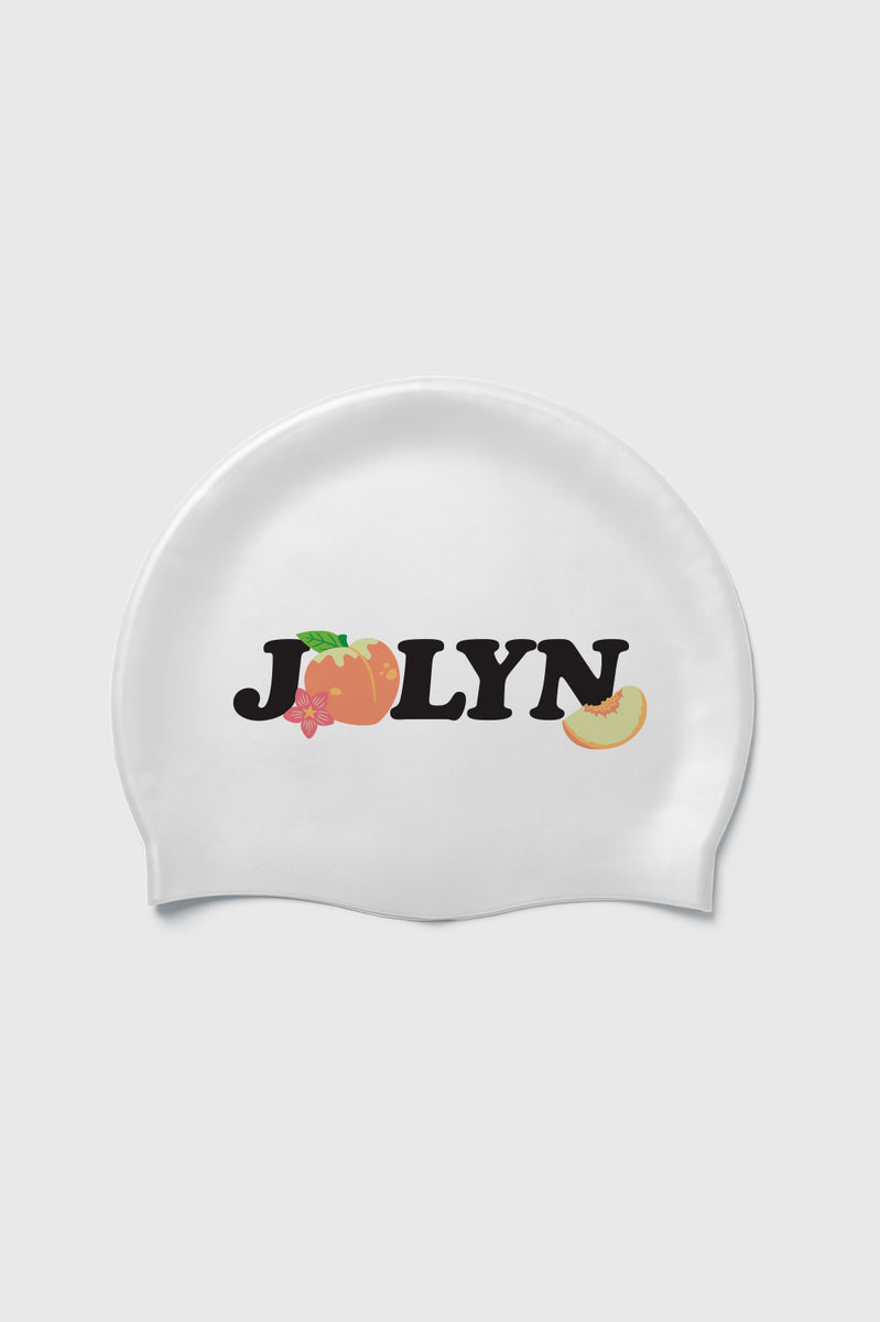 Printed Silicone JOLYN Exclusive Logo Swim Cap| JOLYN