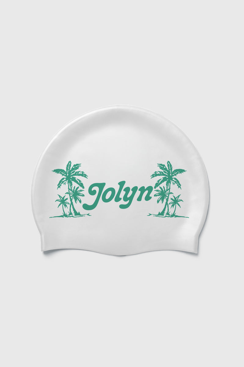 Printed Silicone JOLYN Exclusive Logo Swim Cap| JOLYN
