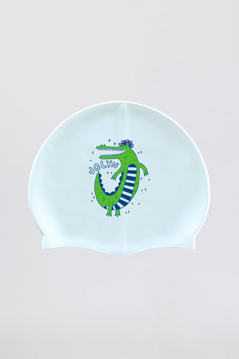 Printed Silicone JOLYN Exclusive Logo Swim Cap| JOLYN