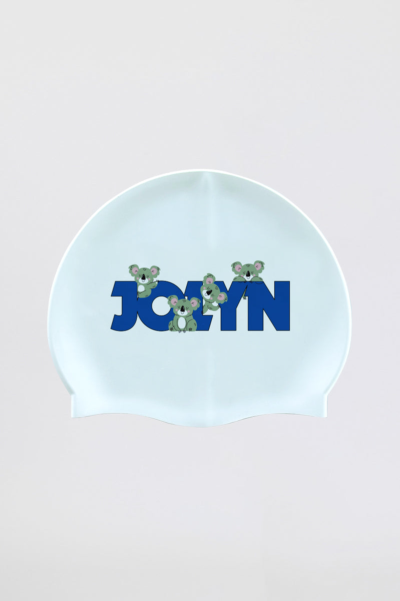 Printed Silicone JOLYN Exclusive Logo Swim Cap| JOLYN