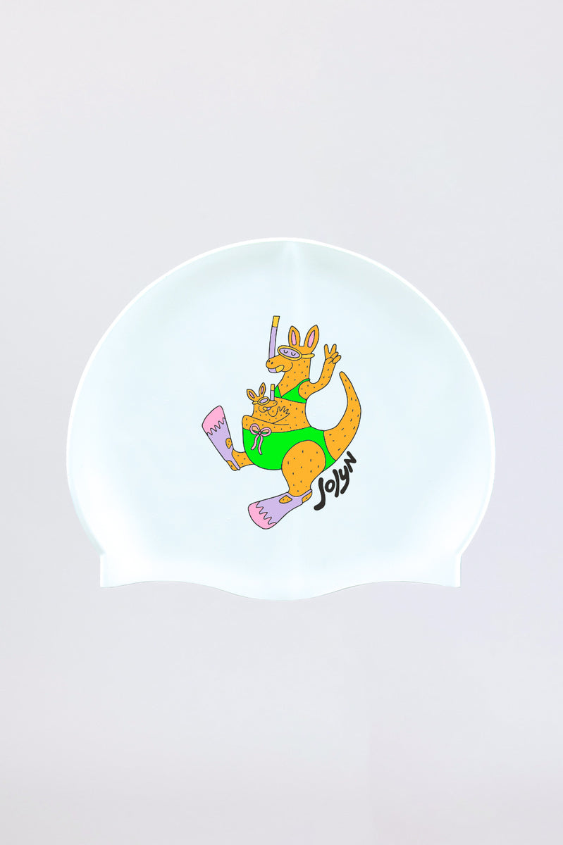 Printed Silicone JOLYN Exclusive Logo Swim Cap| JOLYN