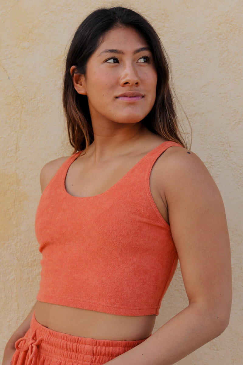 Ivy Women's Cropped Tank| Terry Cloth | JOLYN